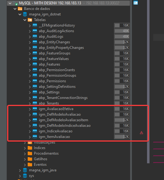 Persistência dos dados - MITH